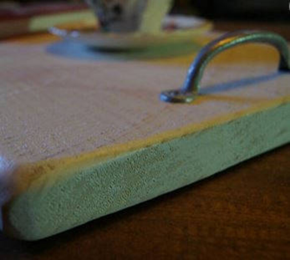 Rustic Wood Serving Tray With Handles | Etsy