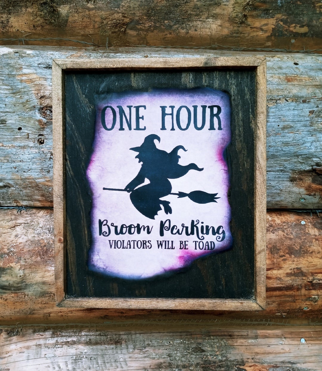 Broom Parking - Wooden Sign - Etsy