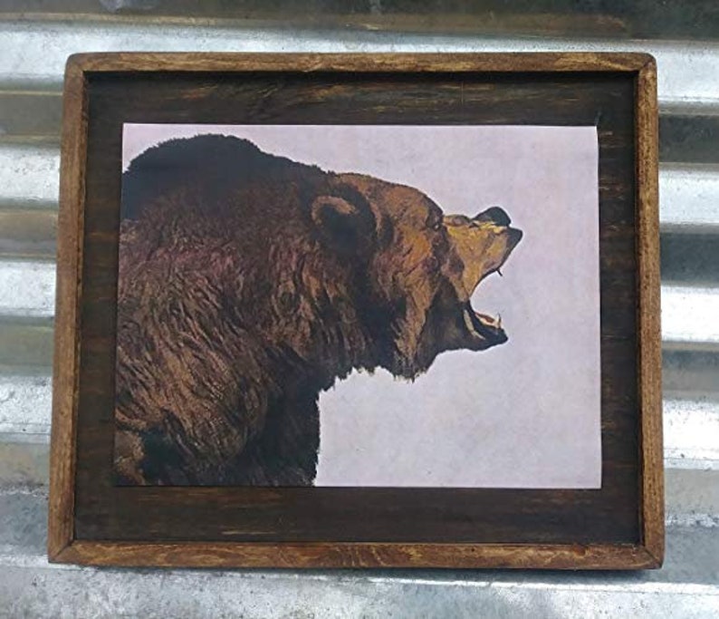 Grizzly Bear Wooden Sign | Etsy