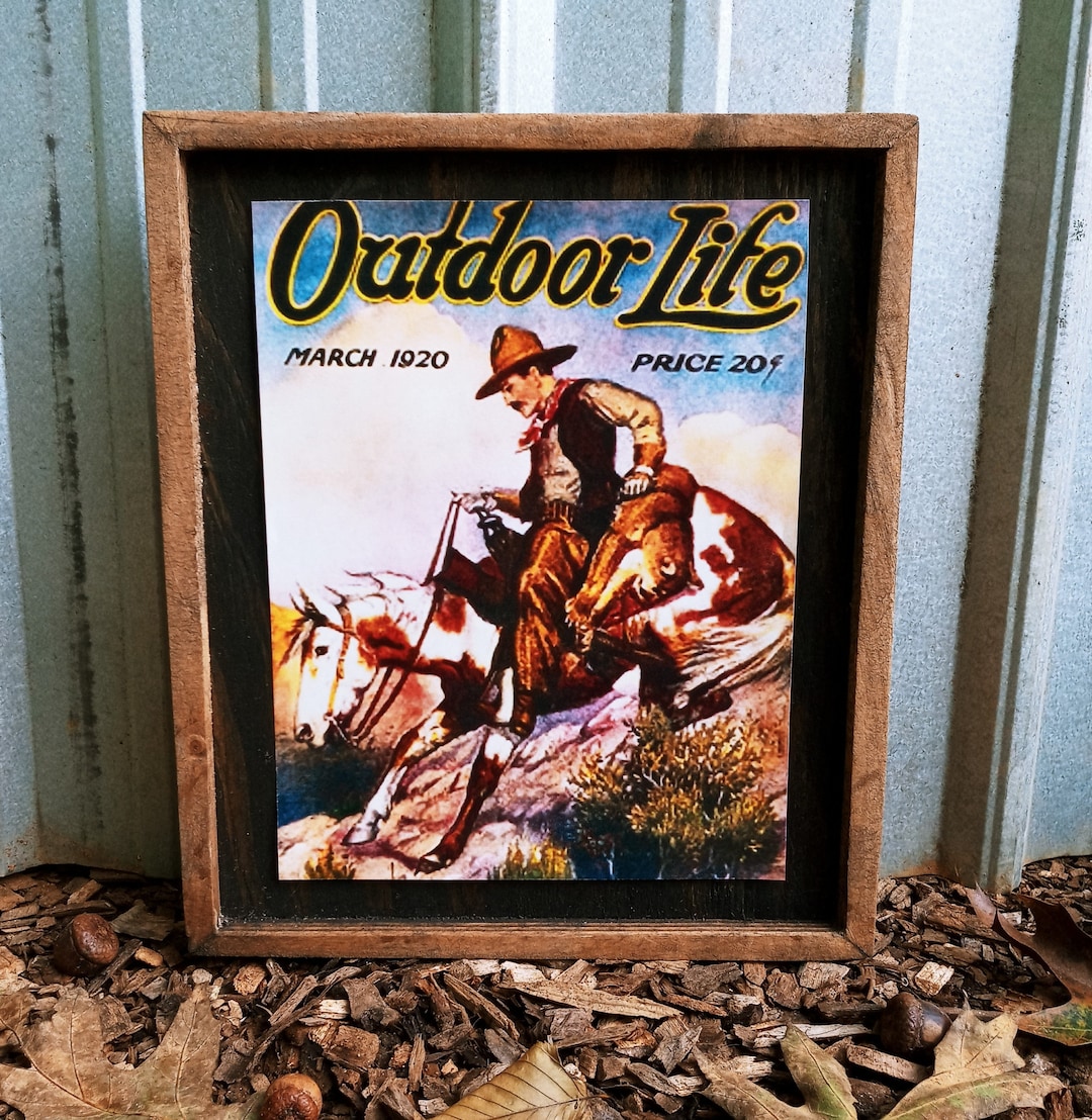 Outdoor Life Cowboy - Wooden Sign - Etsy