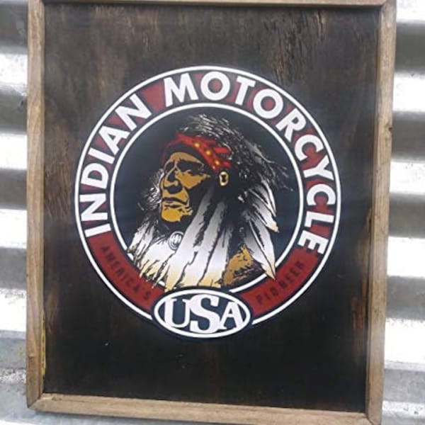 Indian Motorcycle Wooden Sign - Etsy
