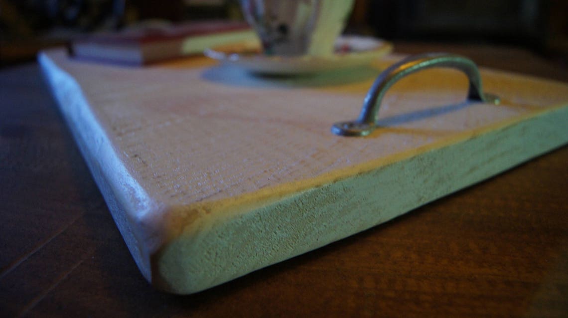 Rustic Wood Serving Tray With Handles | Etsy