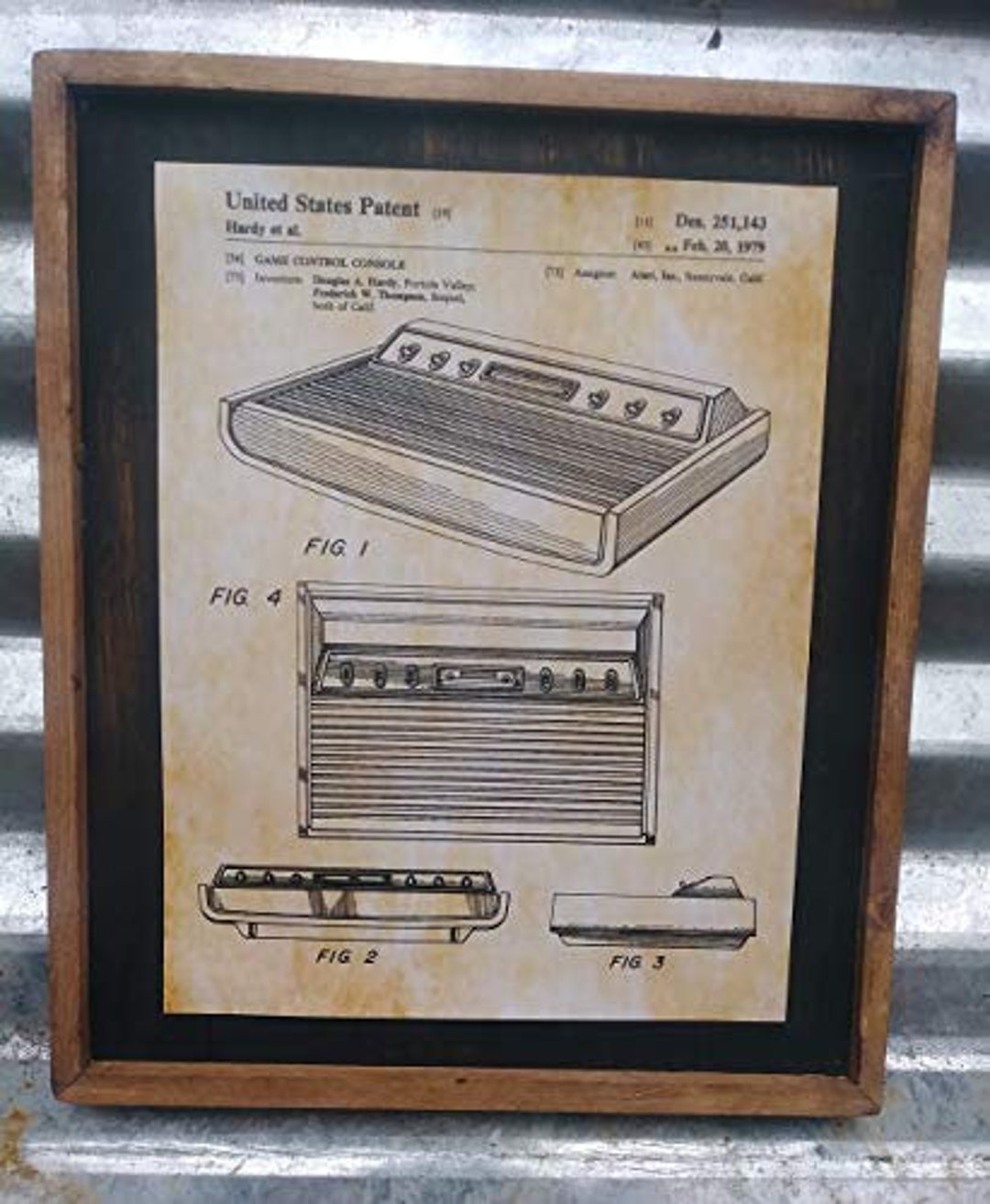 1979 Atari Console Patent Image - Wooden Sign - Etsy