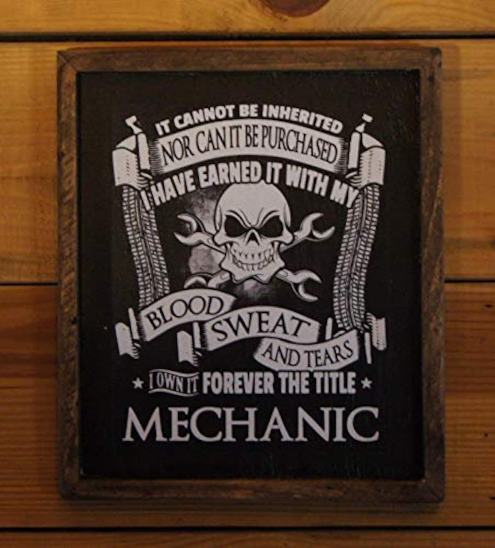 MECHANIC Wooden Sign - Etsy
