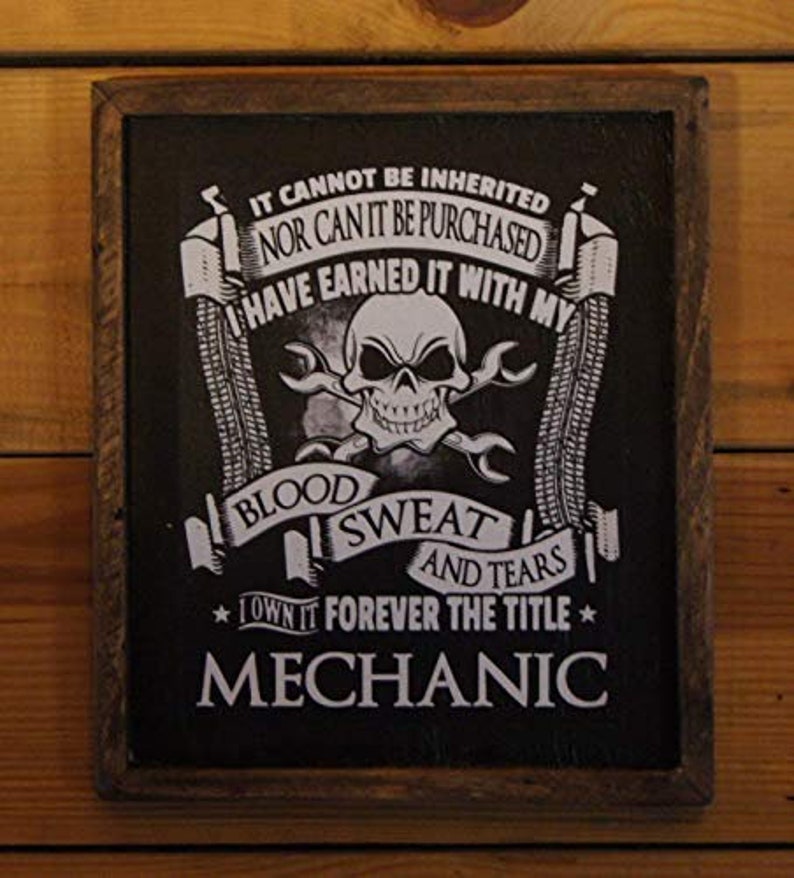 MECHANIC Wooden Sign - Etsy