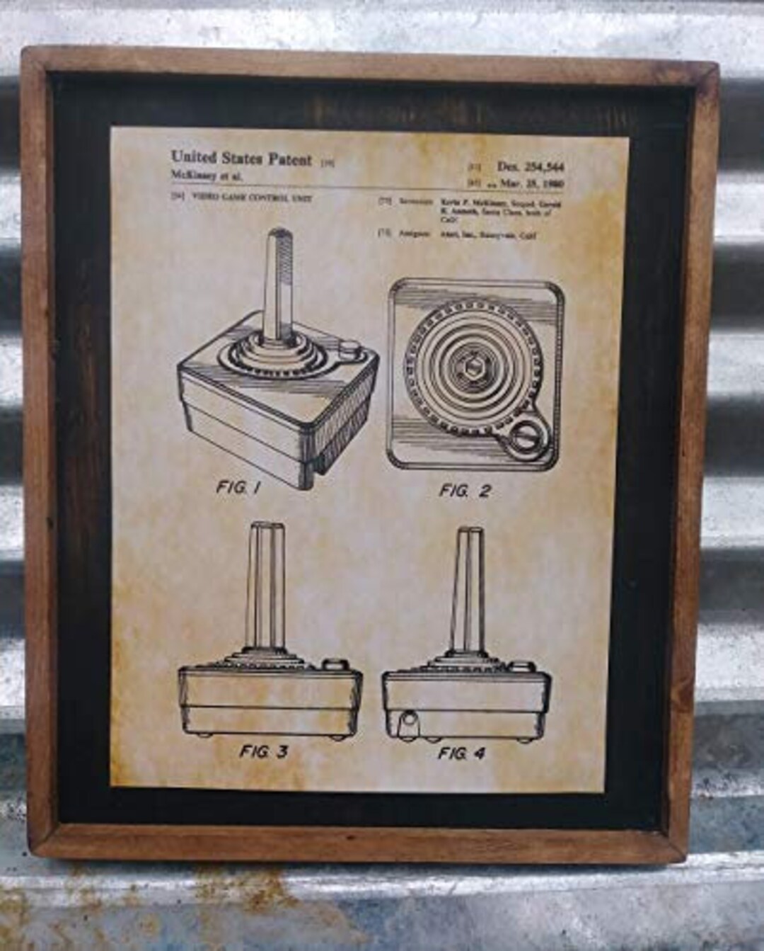 1980 Atari Joy Stick Patent Image - Wooden Sign - Etsy
