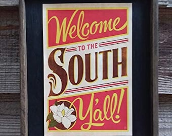 Welcome to the South Sign - Etsy