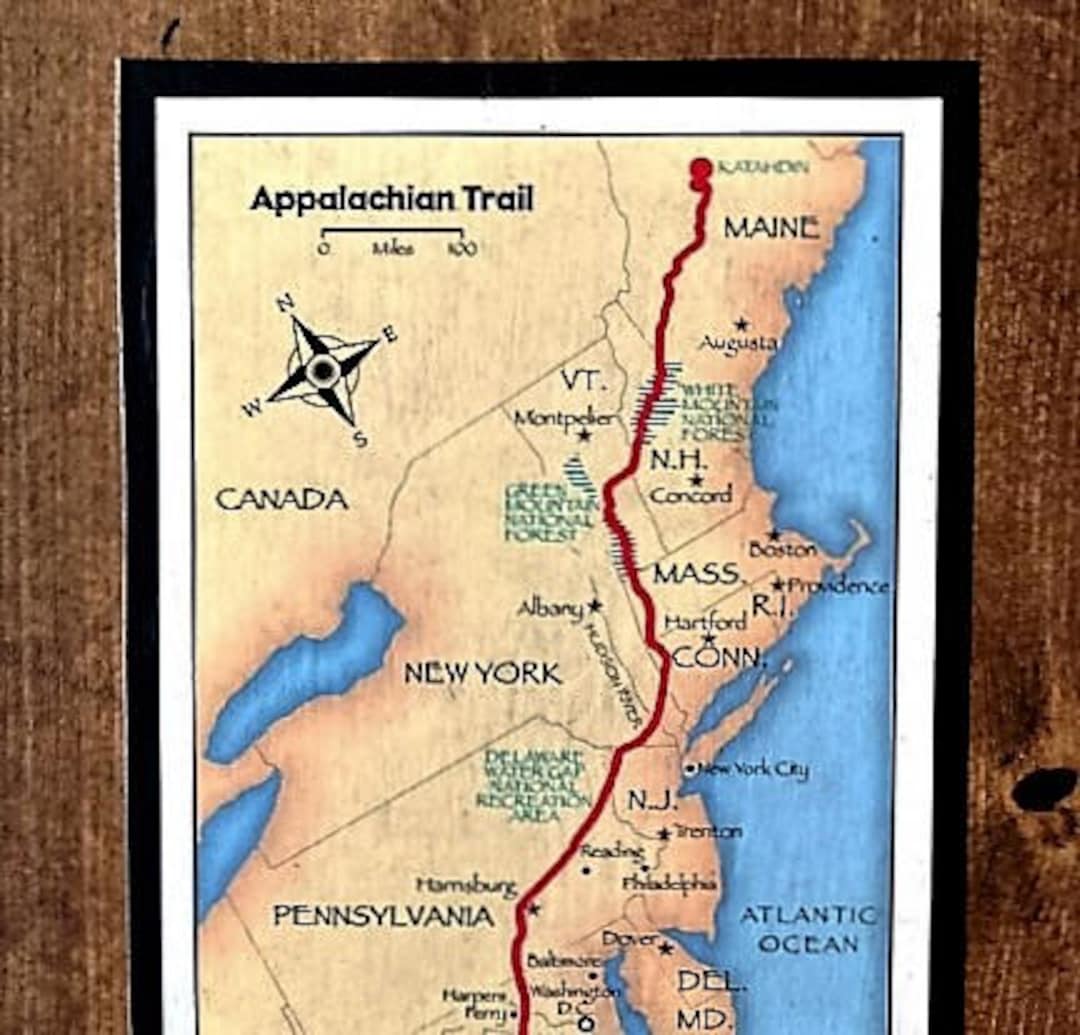 Appalachian Trail With Ocean - Wooden Sign - Etsy