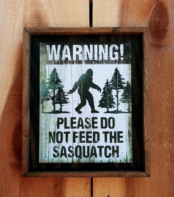 Warning Sasquatch - Etsy