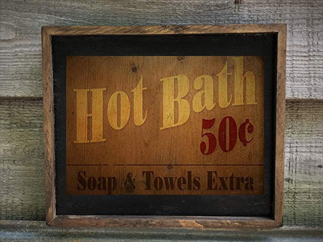 Hot Bath 50 Cents Wooden Sign Etsy Hot Bath 50 Cents Wooden Sign Etsy