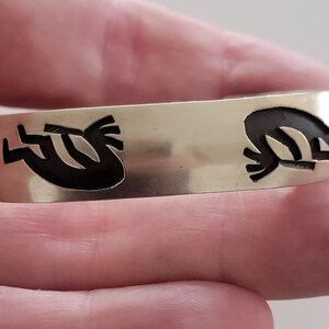 Vintage Old Pawn NAVAJO Sterling Silver Michael TAHE Forged KOKOPELLI ...