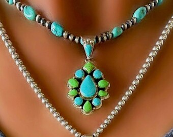 Sterling Silver Turquoise and Coral Saguaro Cactus Pendant - Etsy