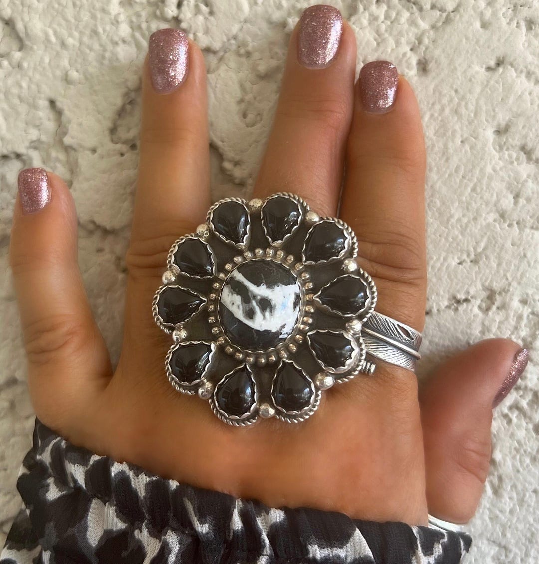 Native American CCT Signed Sterling Silver Sacred White Buffalo ...