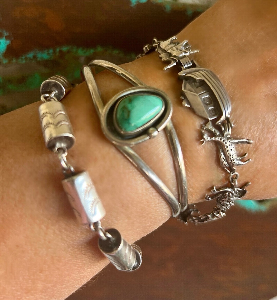 Vintage Sterling Silver Noah’s Ark Bracelet - Etsy
