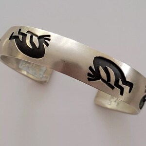 Vintage Old Pawn NAVAJO Sterling Silver Michael TAHE Forged KOKOPELLI ...