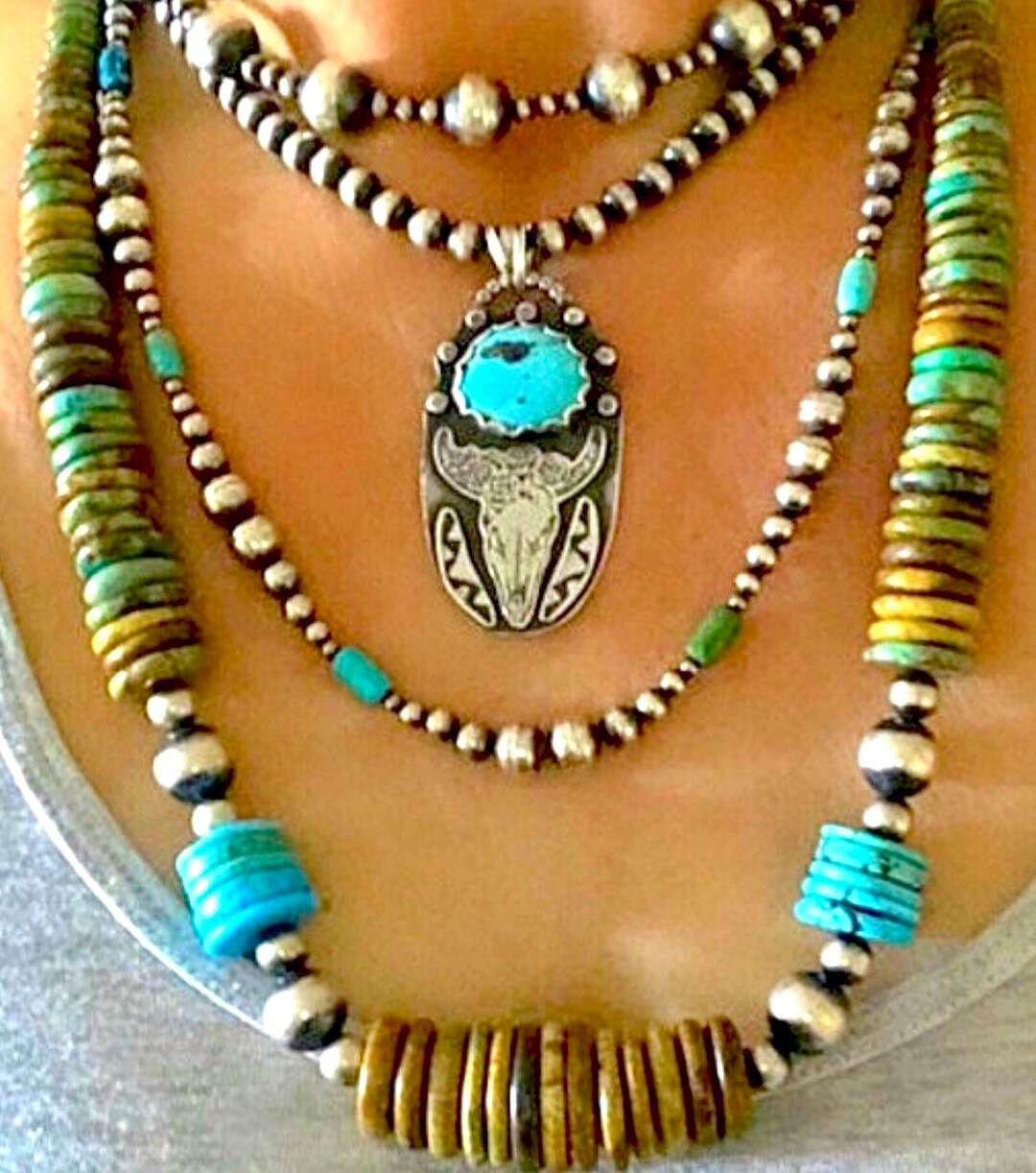 Sterling Silver Turquoise Handmade Skull outlaw - Etsy