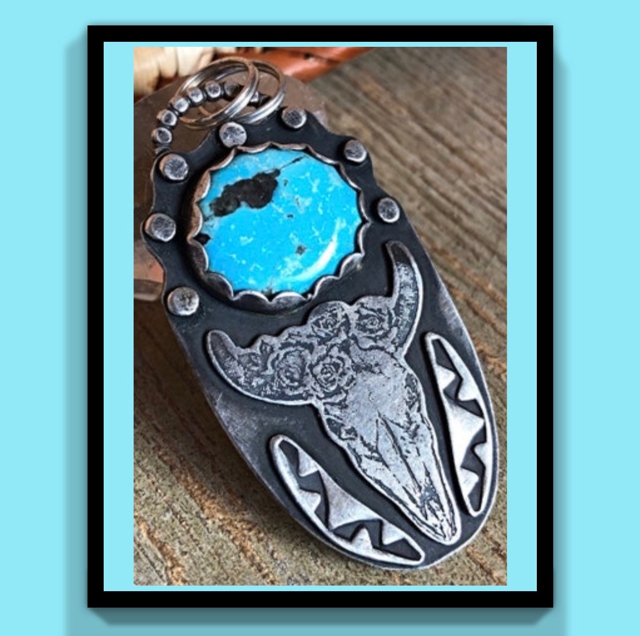 Sterling Silver Turquoise Handmade Skull outlaw - Etsy