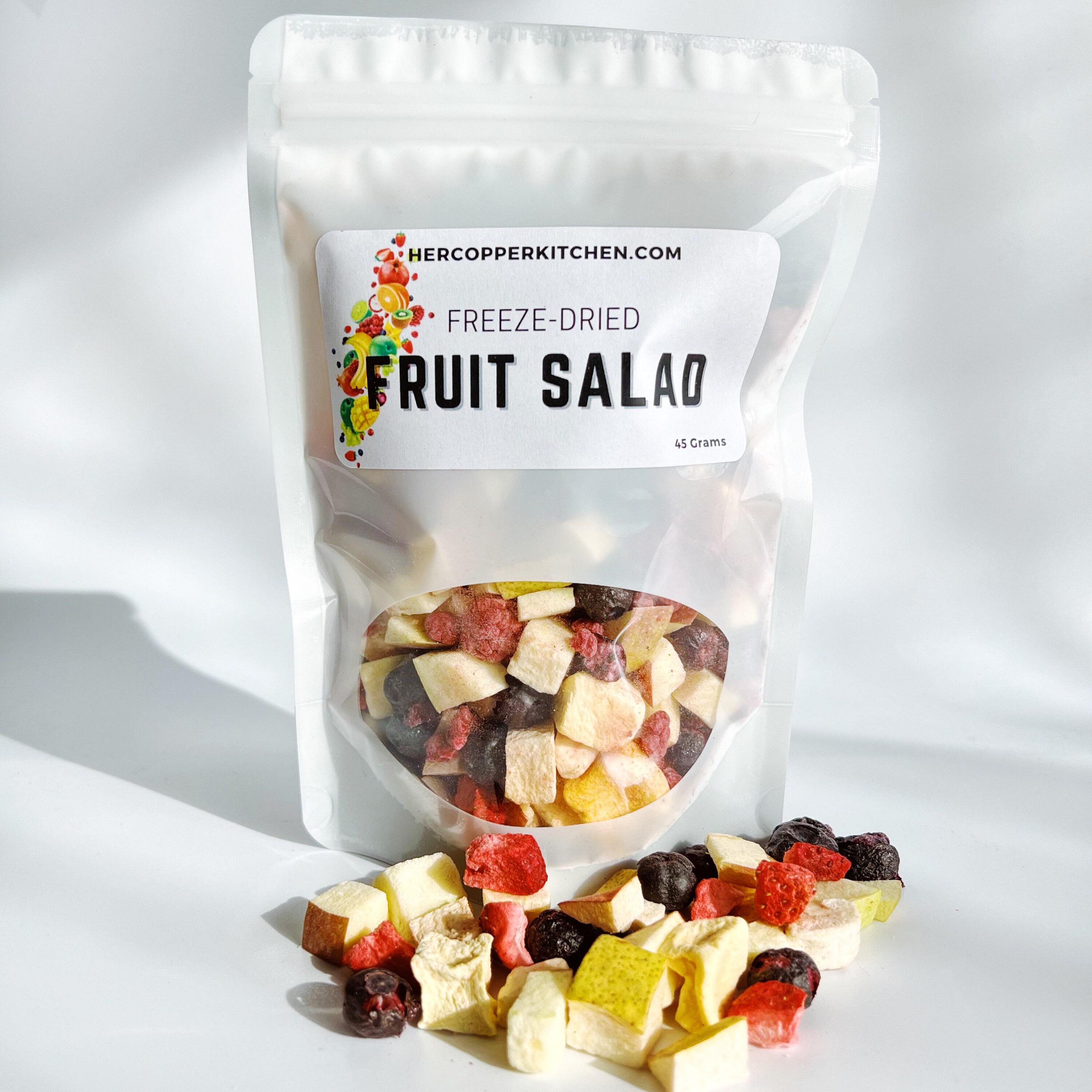 FREEZE DRIED FRUIT Salad Diced Fruit Berries Apples Pears Peaches Mango ...