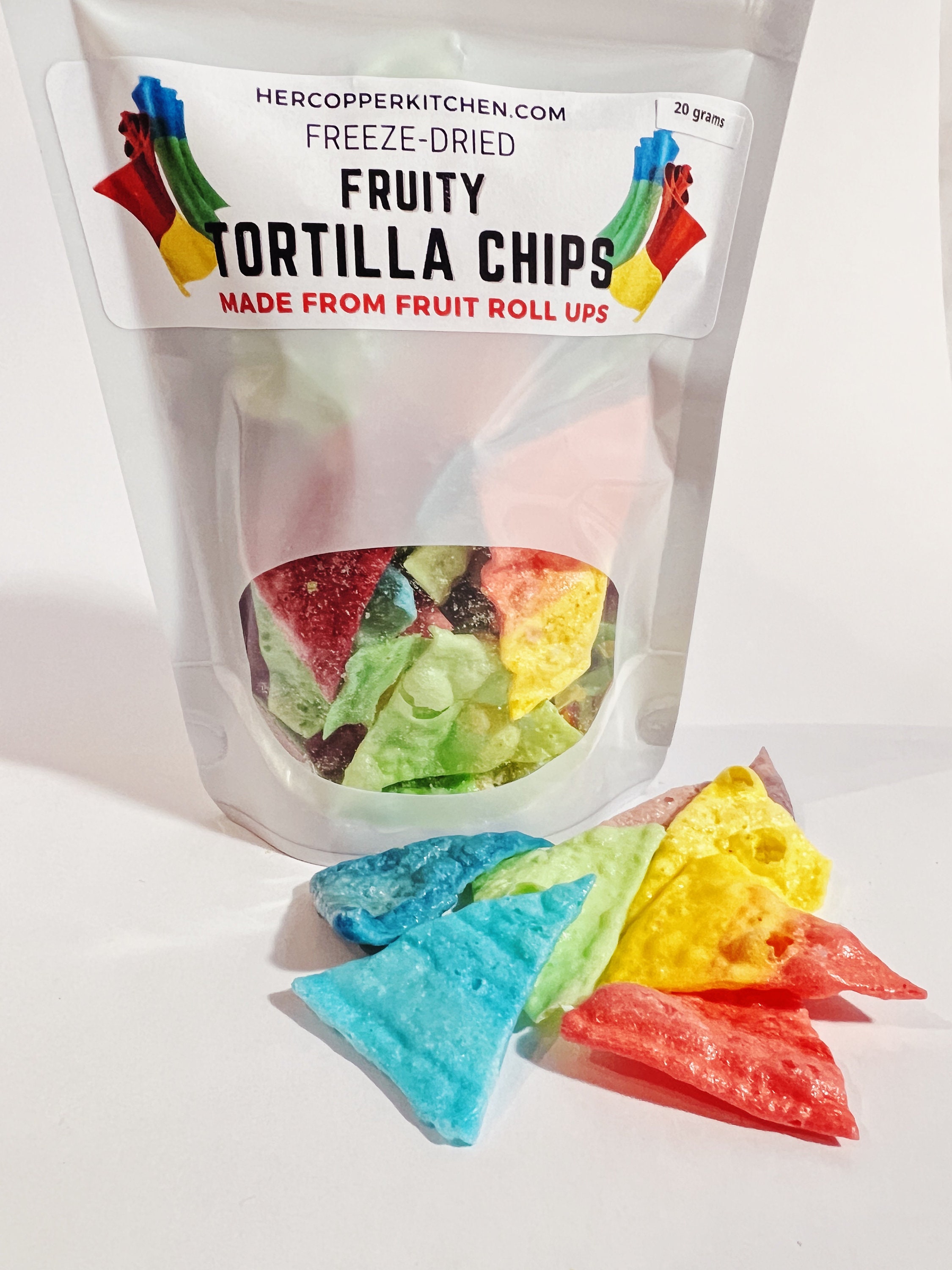 FRUITY TORTILLA CHIPS / Made From Freeze Dried Fruit Roll Ups - Etsy