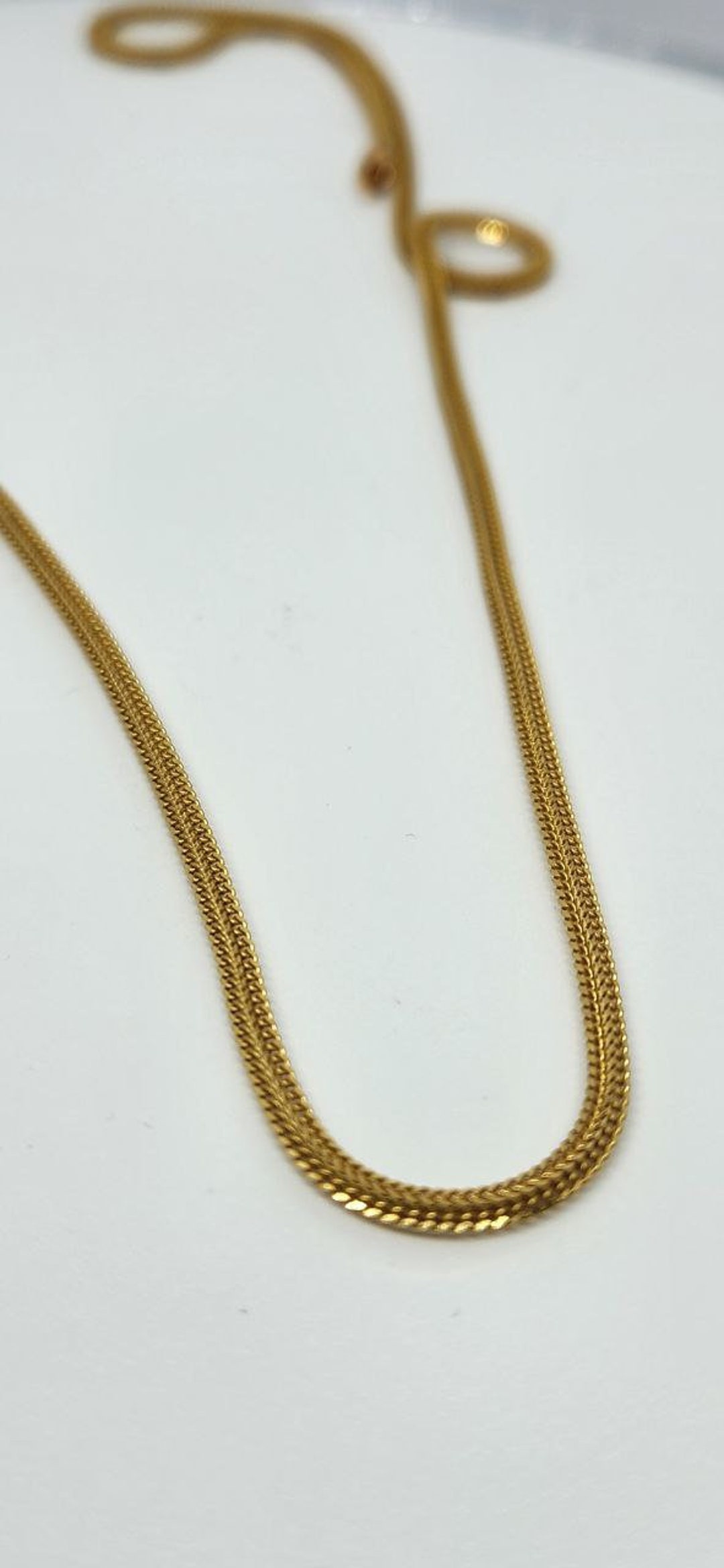 22K Yellow Gold Solid Chain - Etsy