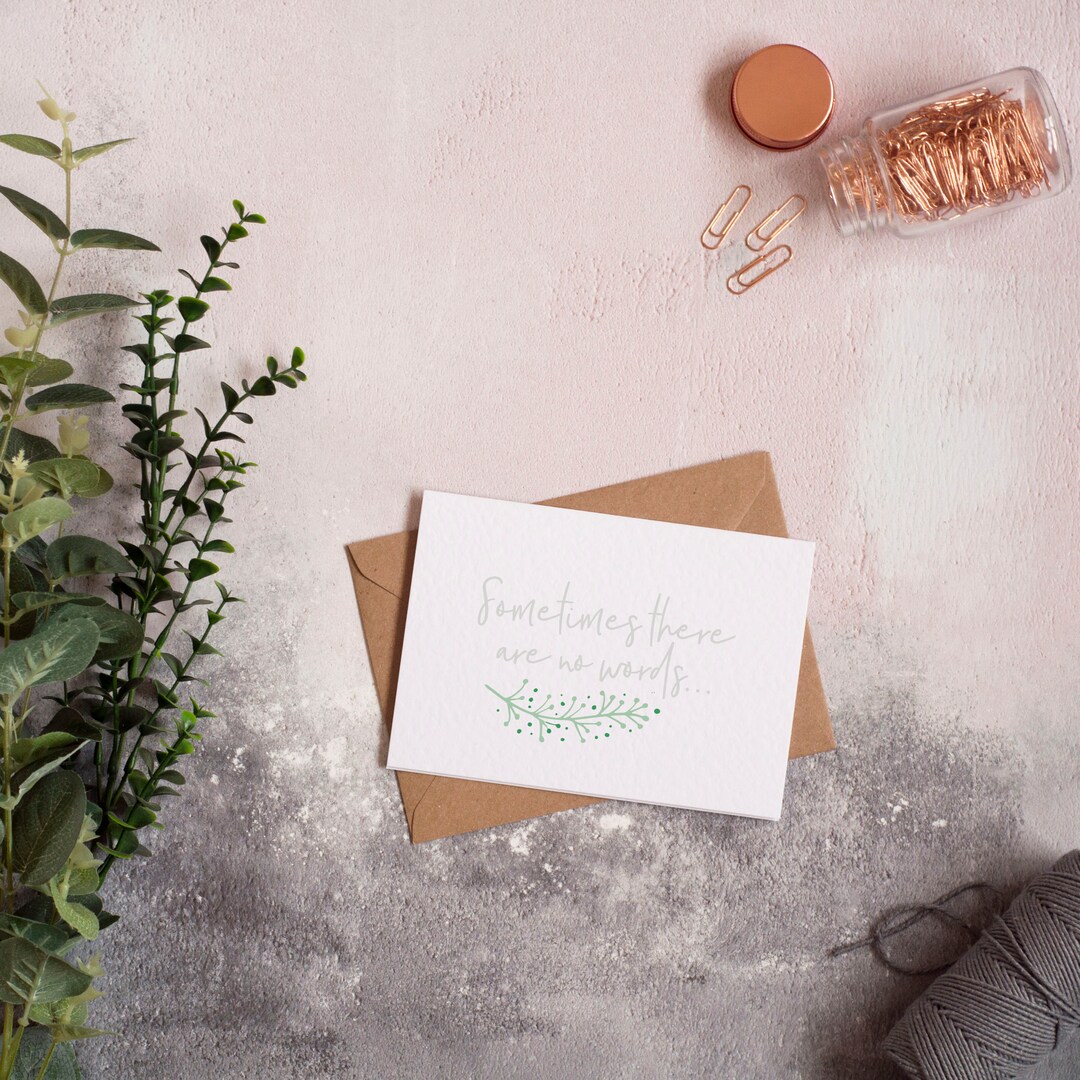 Sometimes There Are No Words Card Greeting Card Grief - Etsy
