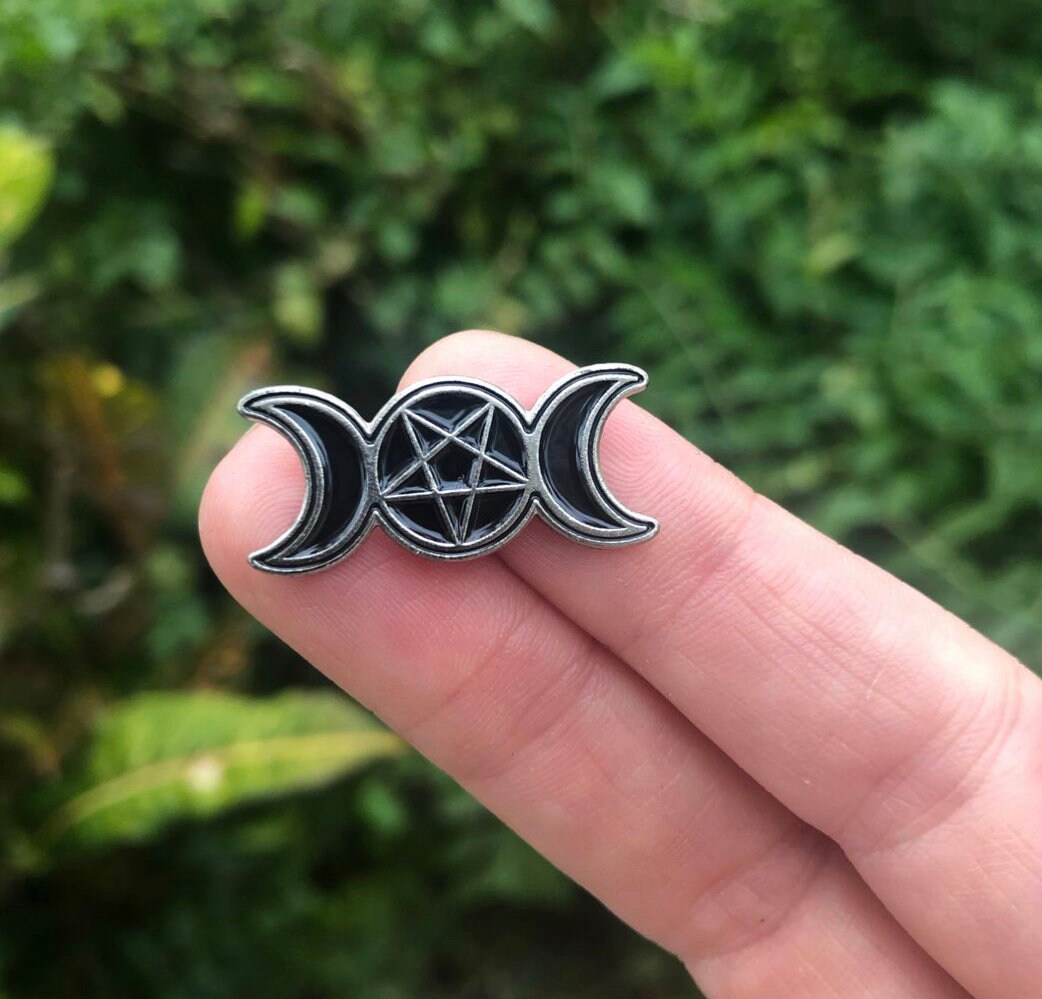 Double Crescent Moon Pin - Etsy