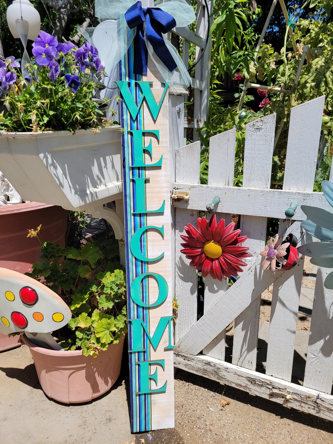 Welcome Leaning Sign - Etsy