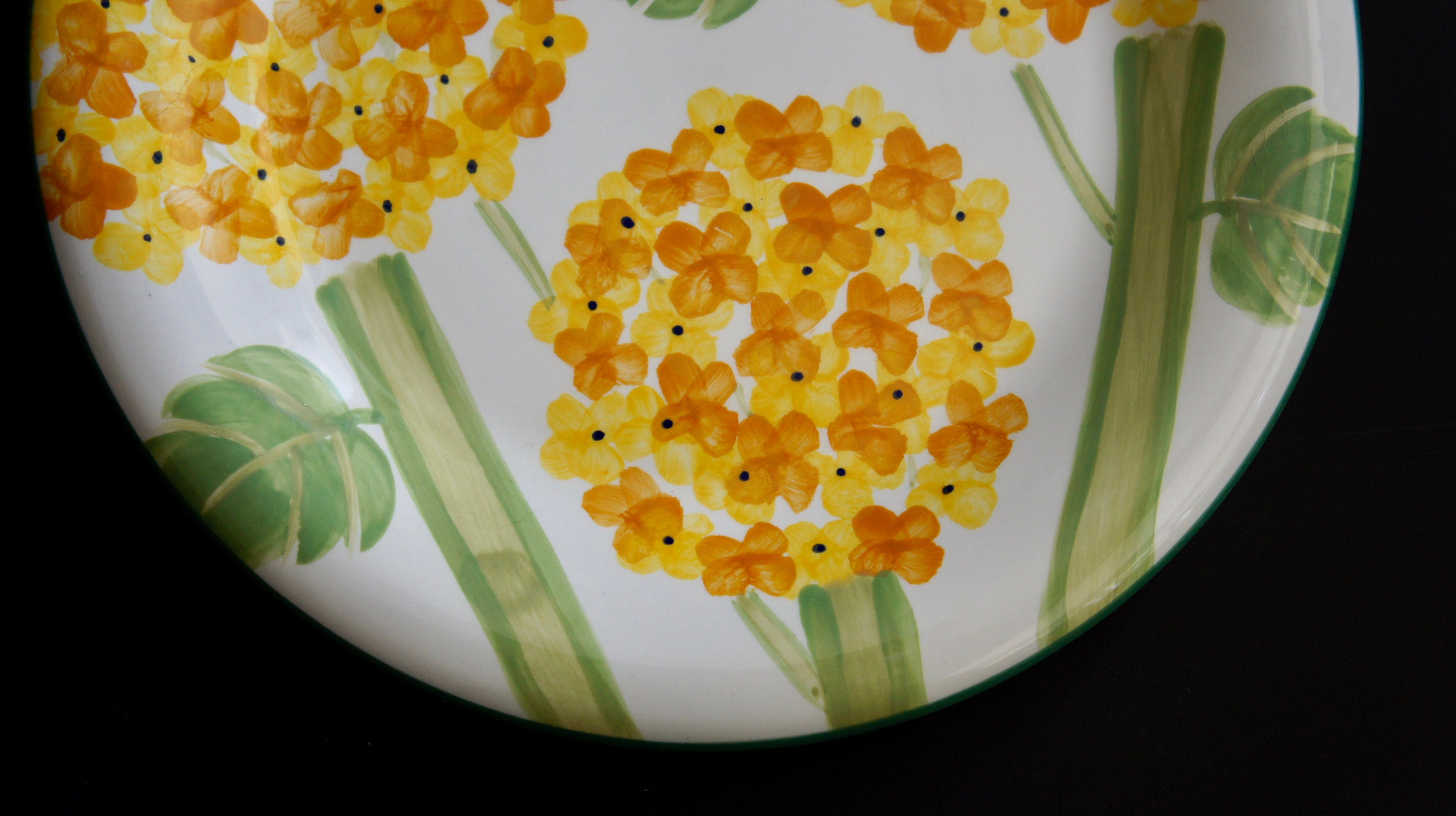 Yellow Hydrangea Dinner Plate Spring Decor Tabletops Unlimited Flower ...