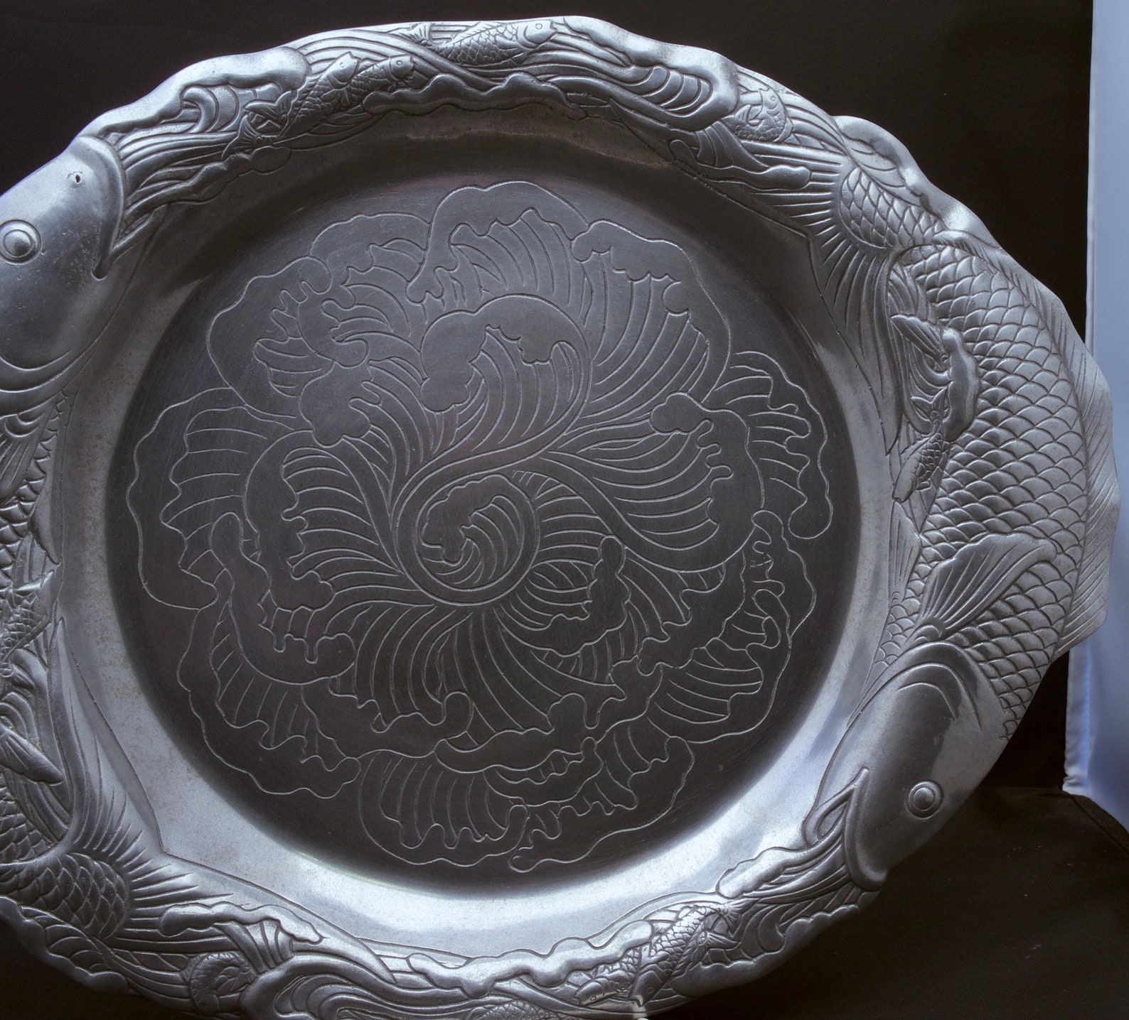 Arthur Court Round Fish Platter Vintage Aluminum Fish | Etsy