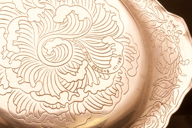 Arthur Court Round Fish Platter Vintage Aluminum Fish - Etsy