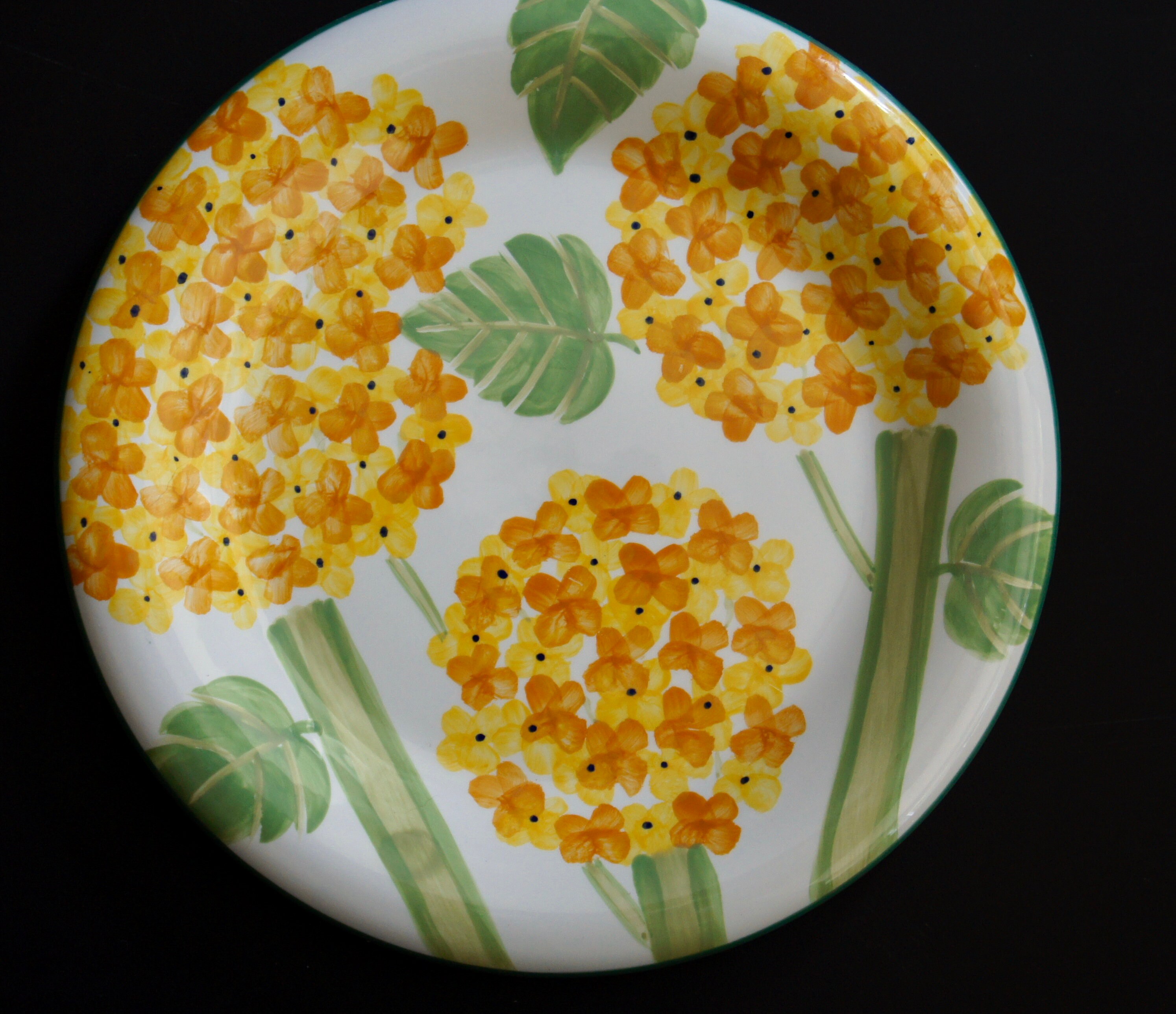Yellow Hydrangea Dinner Plate - Spring Decor - Tabletops Unlimited ...