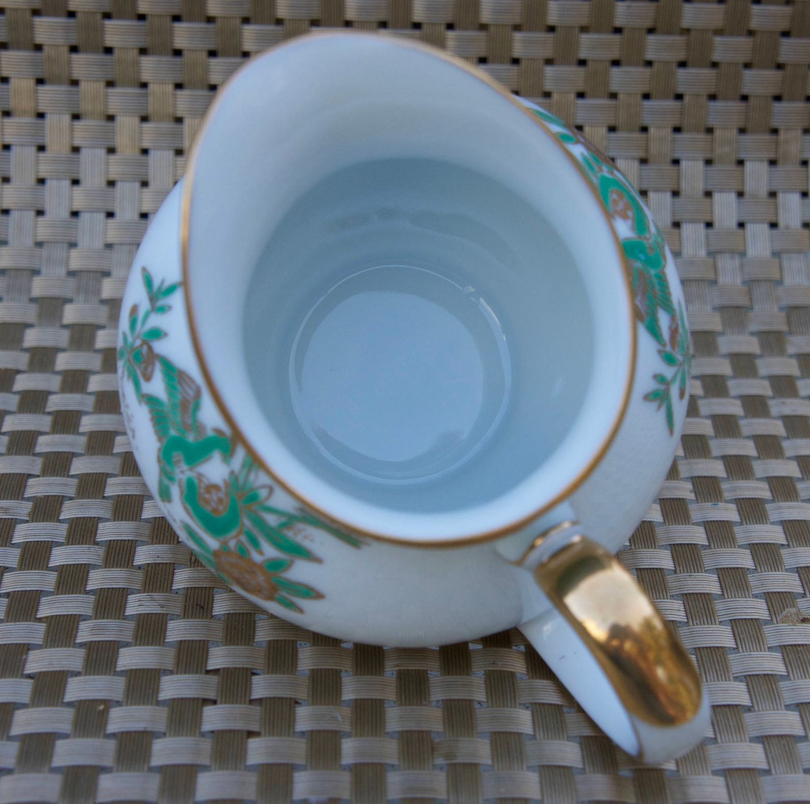 Koran China Green Bird & Flower Creamer KRN5 Green and Gold - Etsy