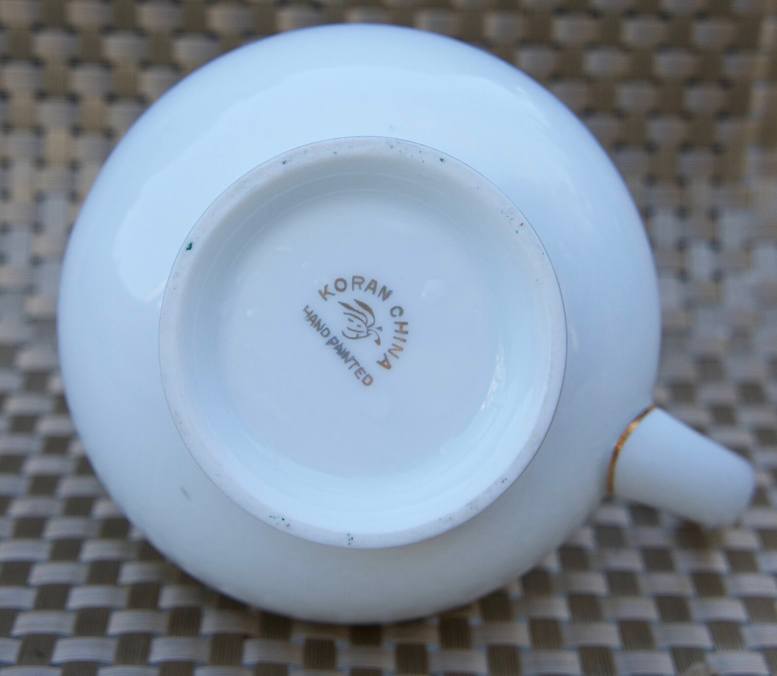 Koran China Green Bird & Flower Creamer KRN5 Green and Gold - Etsy