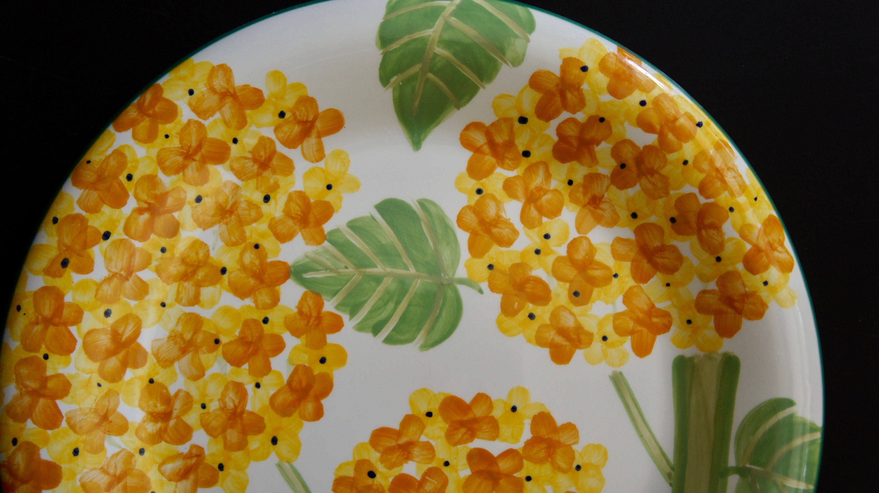 Yellow Hydrangea Dinner Plate - Spring Decor - Tabletops Unlimited ...