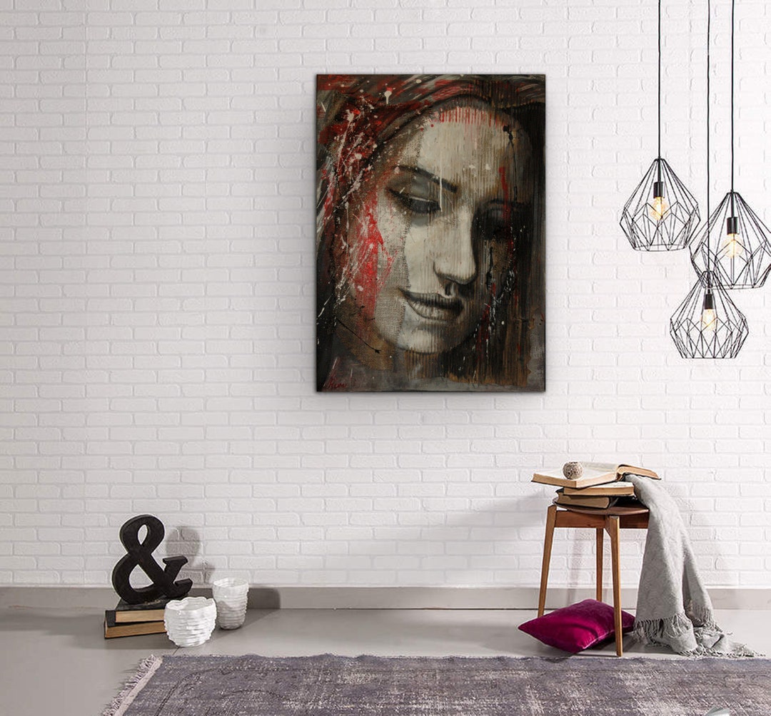 Original Portrait Painting. Large Scale Portrait. "time for Goodbye ...