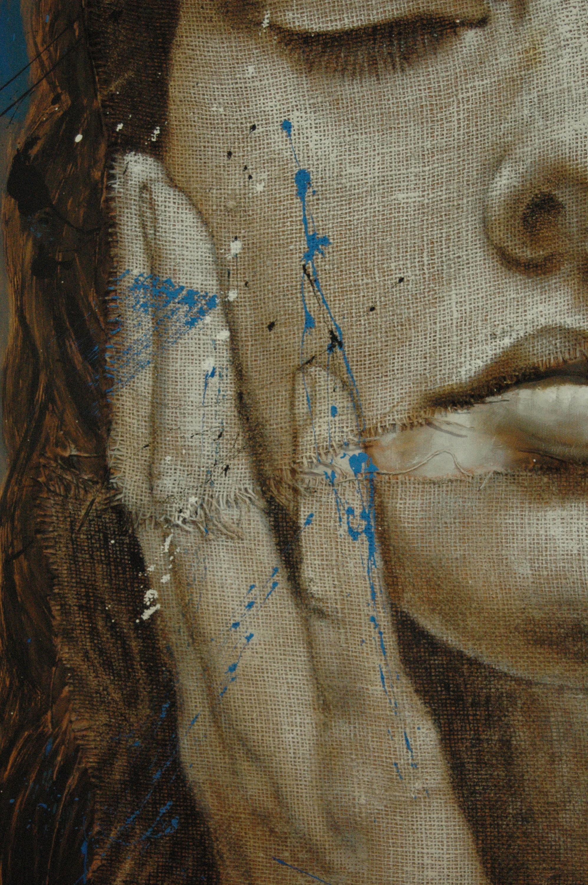 Original Portrait Painting. Large Scale Portrait. why. Large Expressive ...