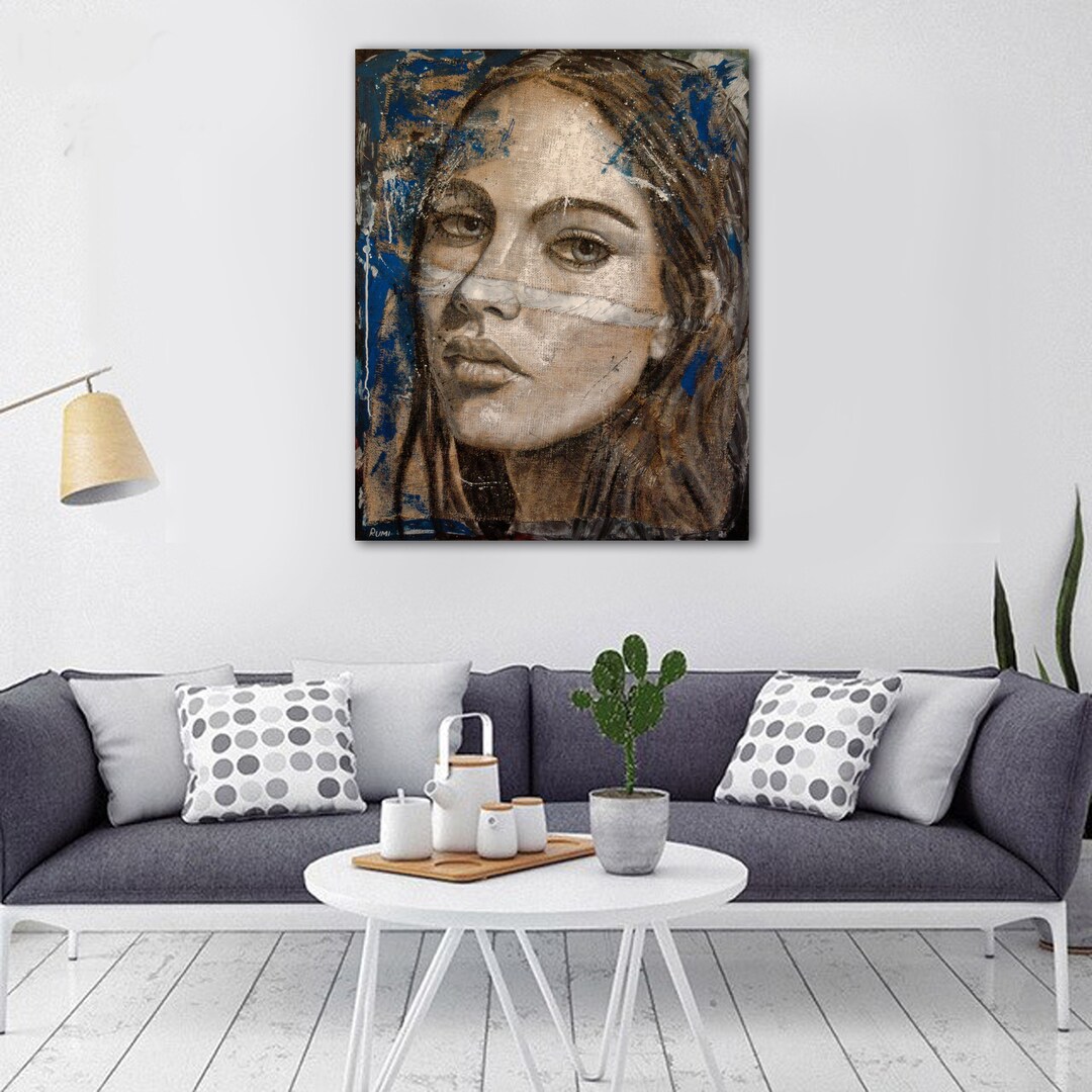 Original Portrait Painting. Large Scale Portrait. "innocence". 80 X 100 ...