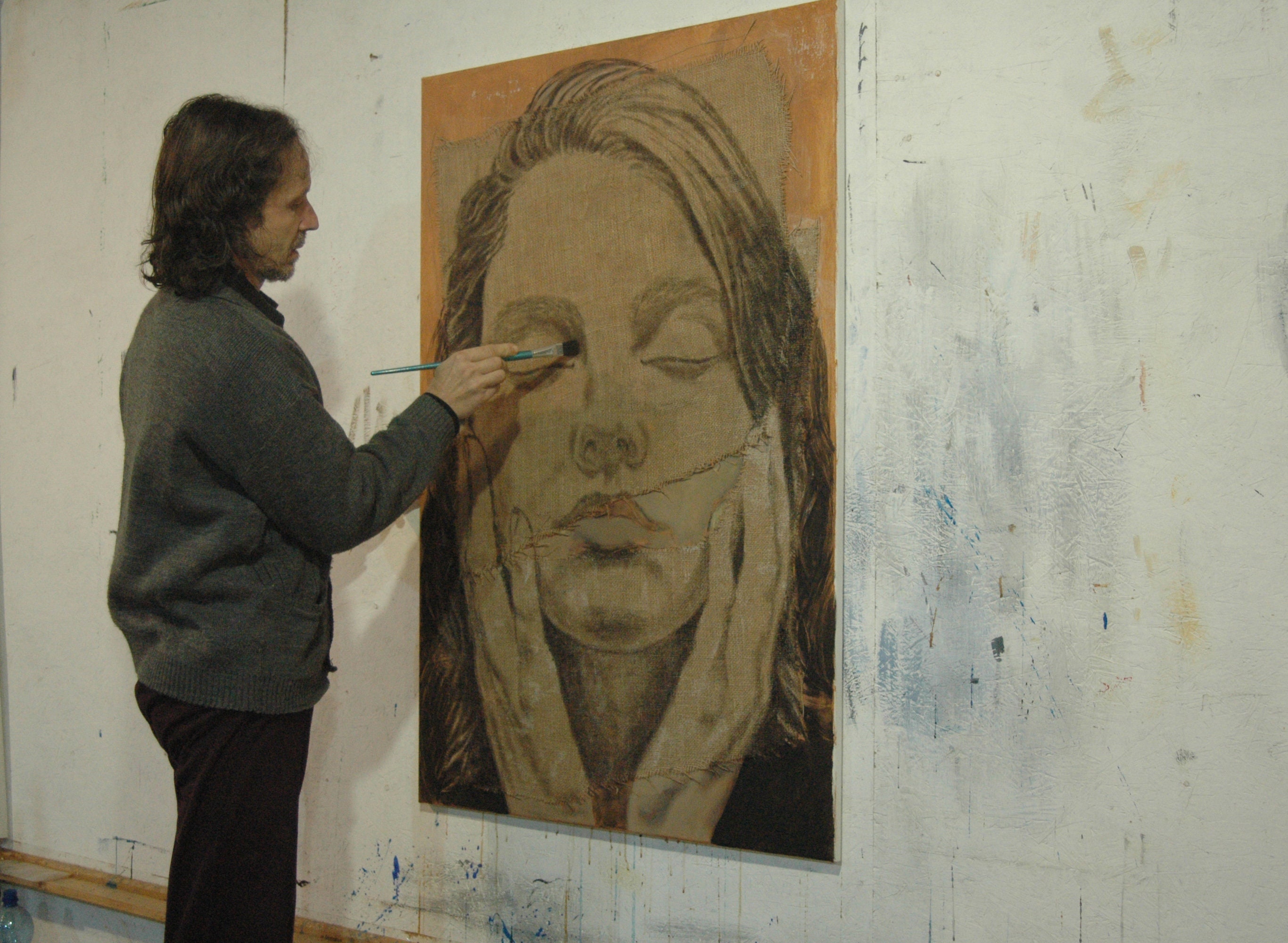 Original Portrait Painting. Large Scale Portrait. why. Large Expressive ...