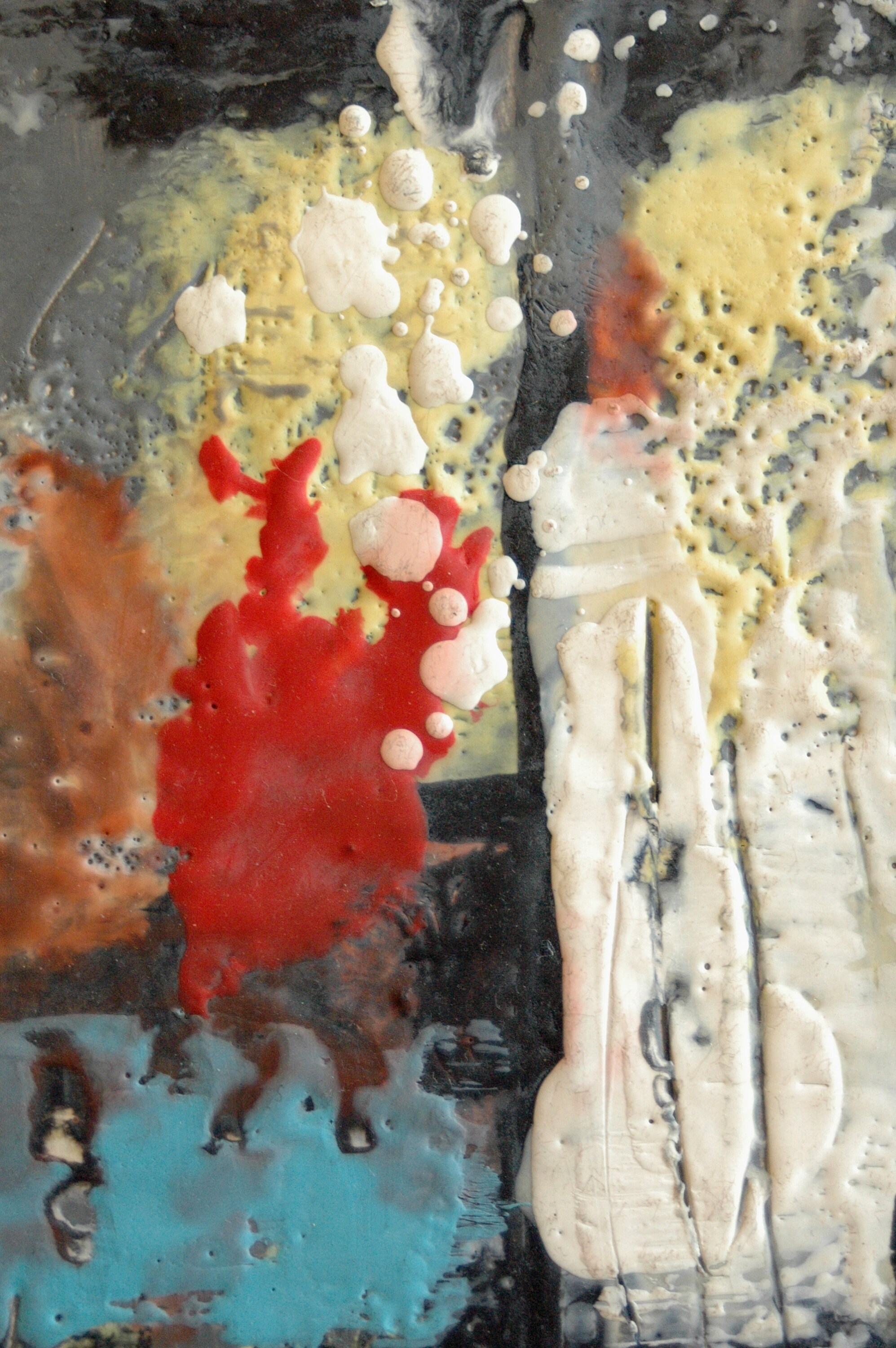 Original Abstract Art Painting. Encaustic Abstract Painting on Panel ...