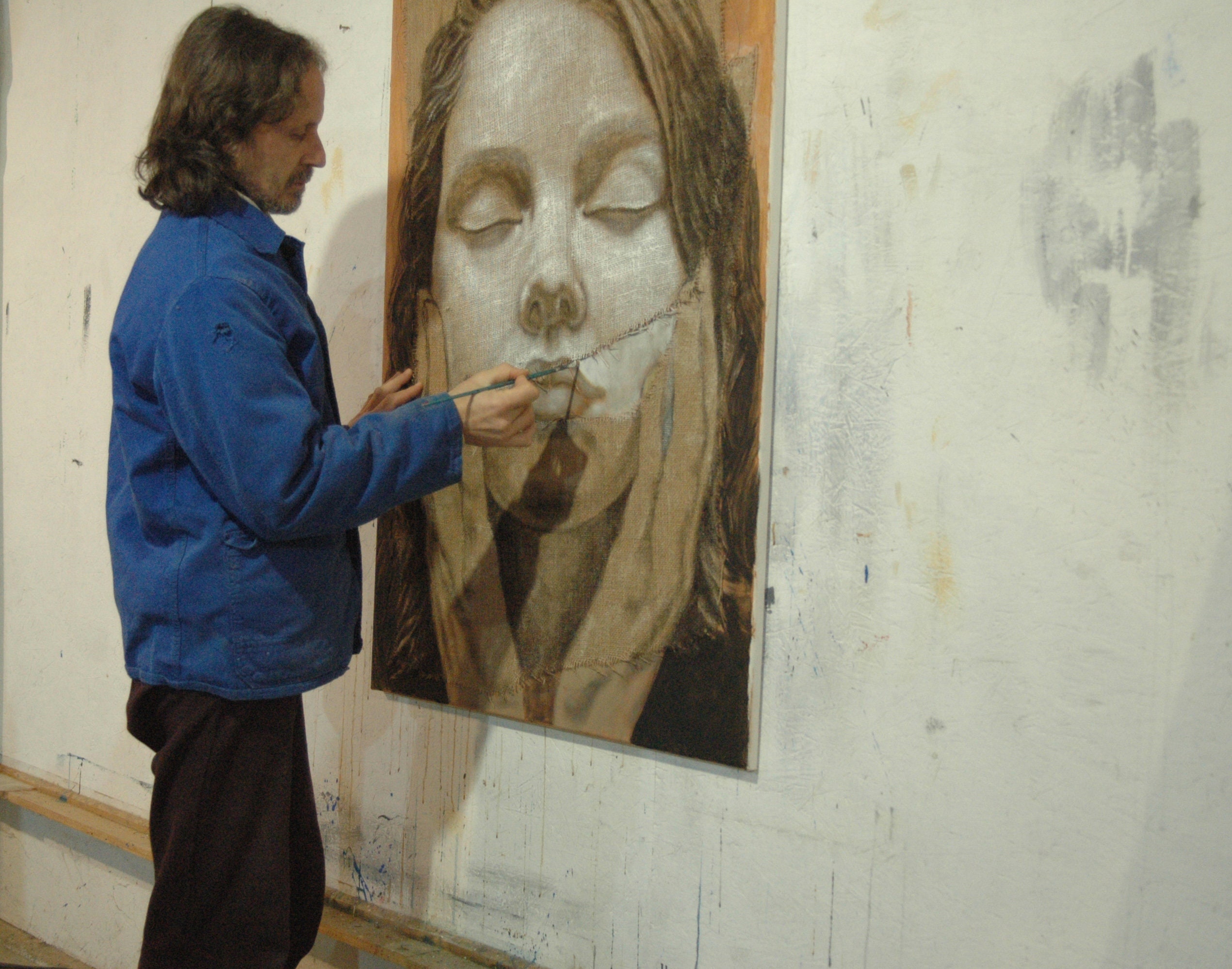 Original Portrait Painting. Large Scale Portrait. why. Large Expressive ...