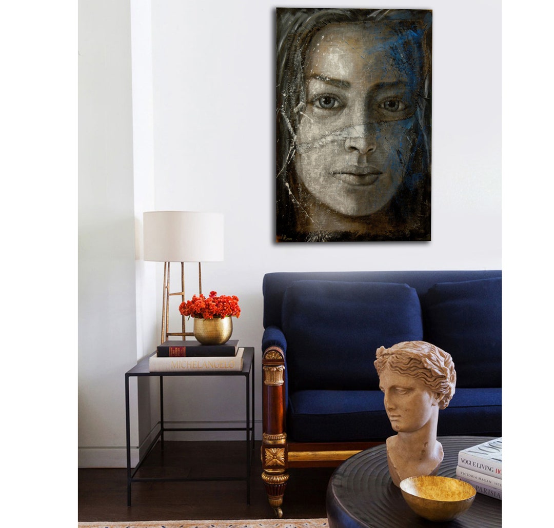 Original Portrait Painting. Large Scale Portrait. "poise". Extra Large ...