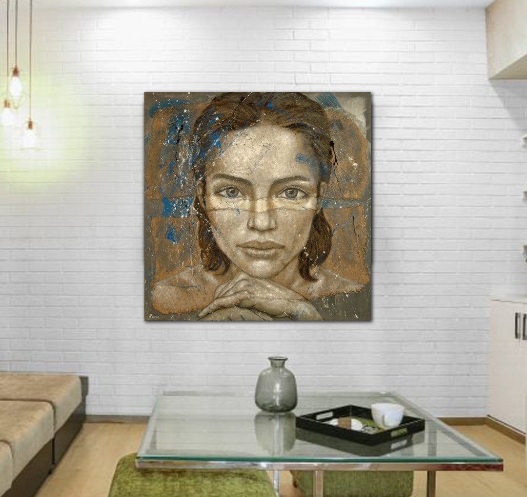 Original Portrait Painting. Large Scale Portrait. "there's No Answer to ...