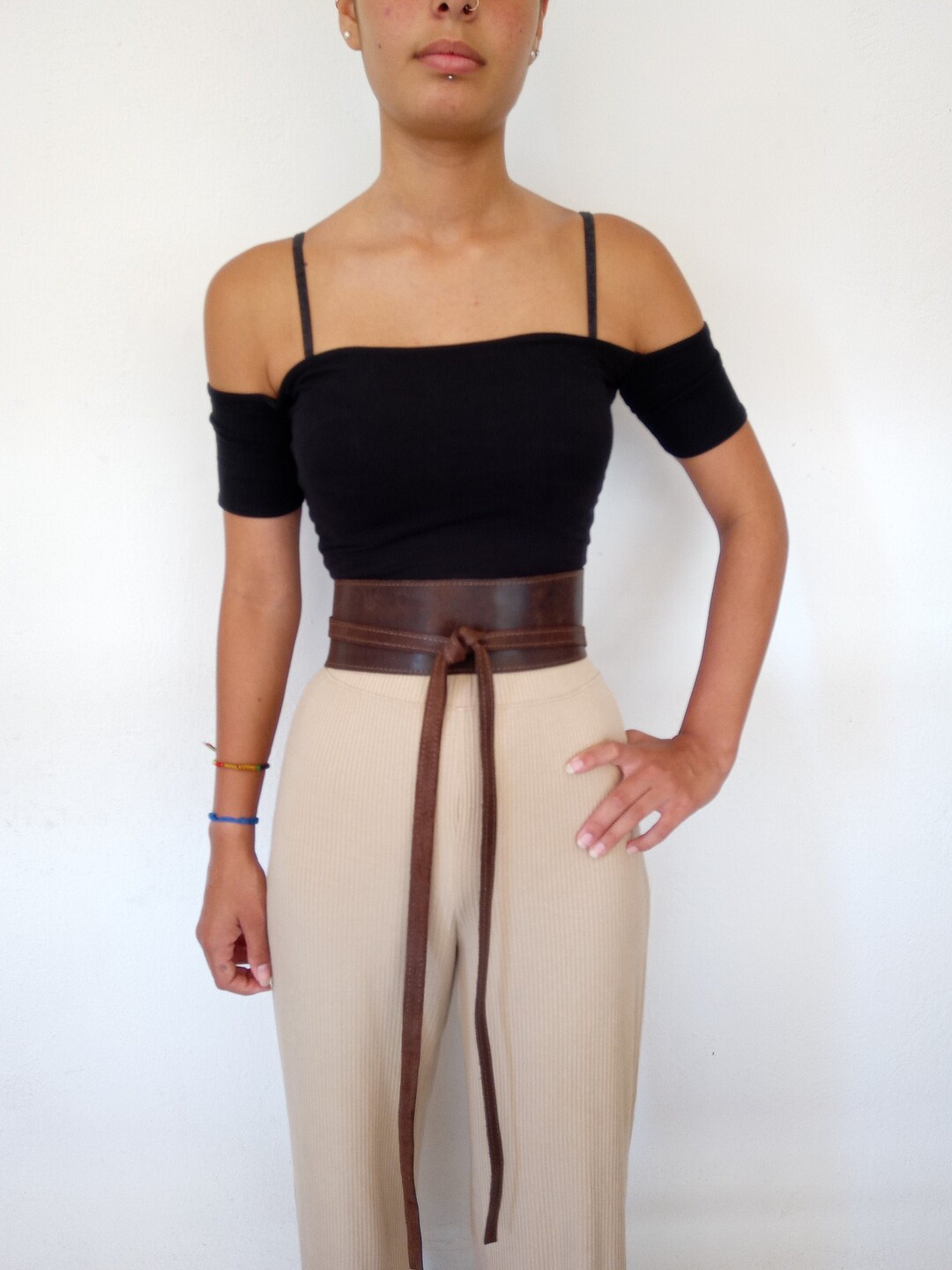 Wide Obi Leather Belt, Waist Wrap Belt,sash Belt,stylish Fashion Belt ...