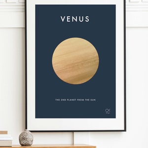 Venus, Planet, Space, Minimalist Poster - Etsy
