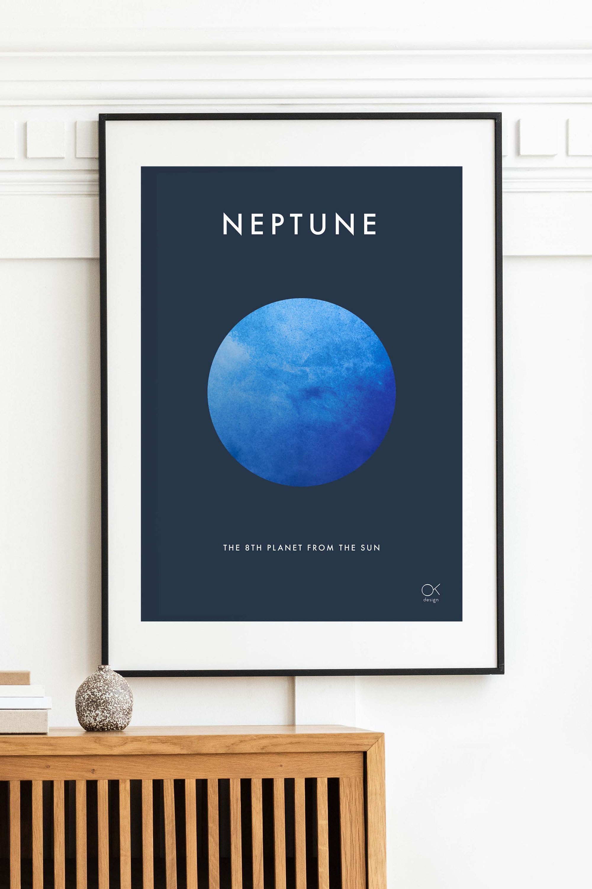 Neptune , Planet, Space, Minimalist Poster - Etsy