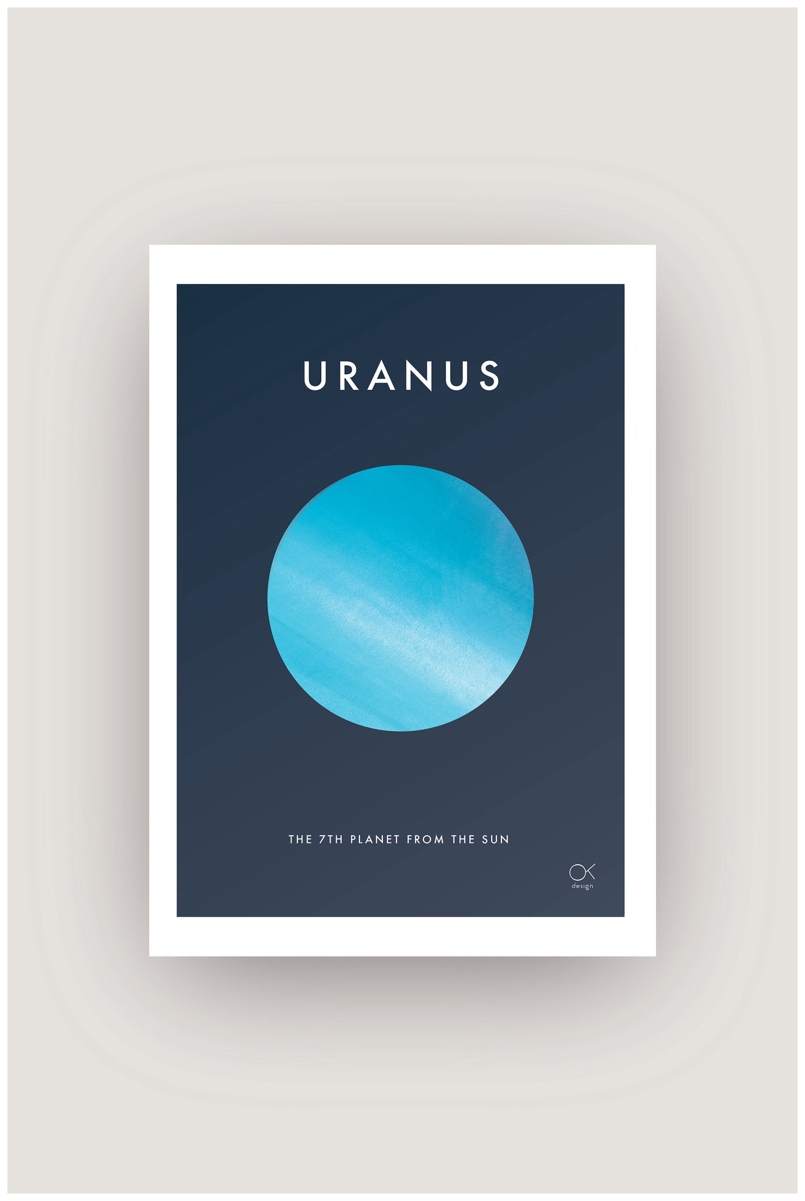 Uranus , Planet, Space, Minimalist Poster - Etsy
