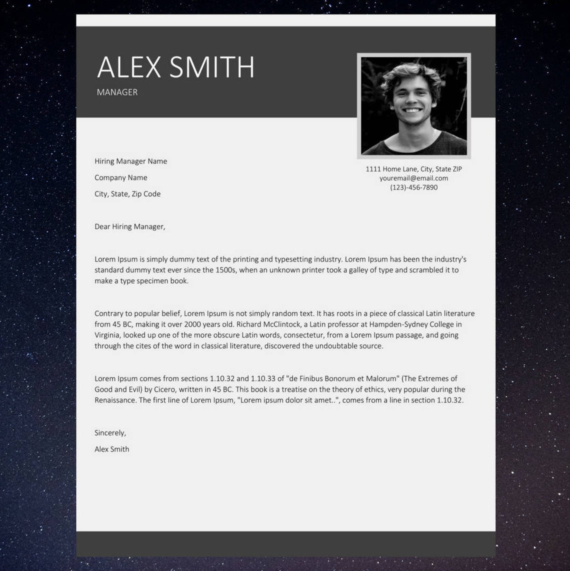 Clean Resume/cv Template | Word Cover Letter Template | Easy to Edit ...