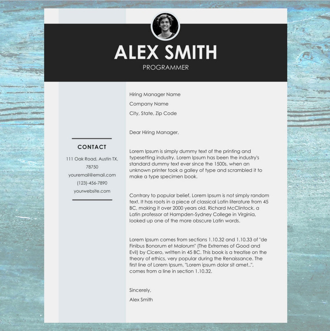 Chic Resume/cv Template | Modern Cover Letter Design | Easy to Edit and ...