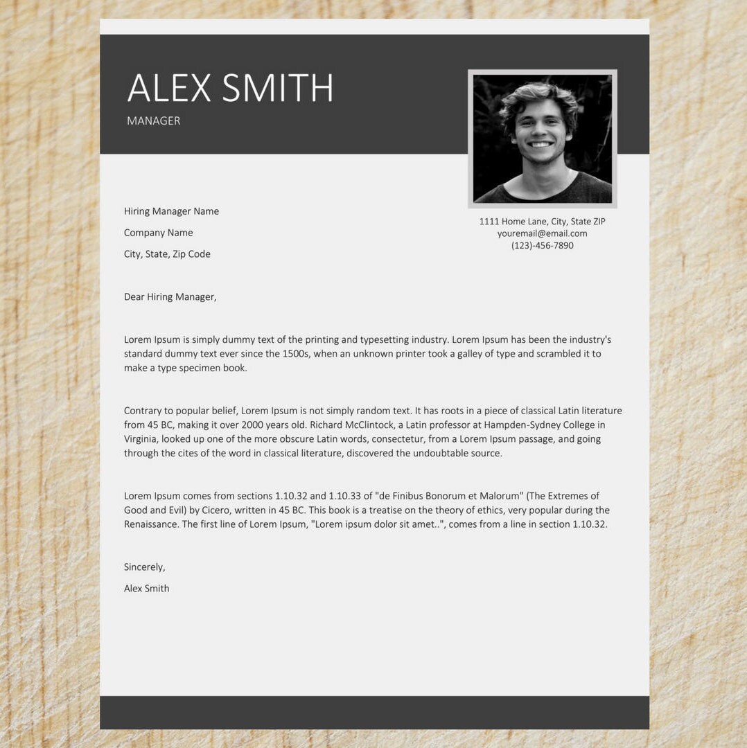 Clean Resume/cv Template | Word Cover Letter Template | Easy to Edit ...