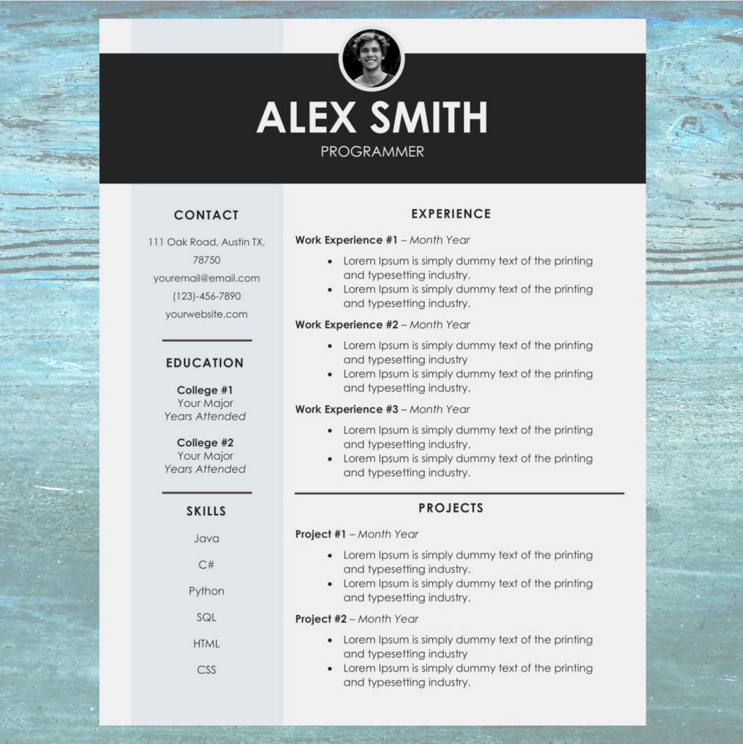 Chic Resume/cv Template | Modern Cover Letter Design | Easy to Edit and ...